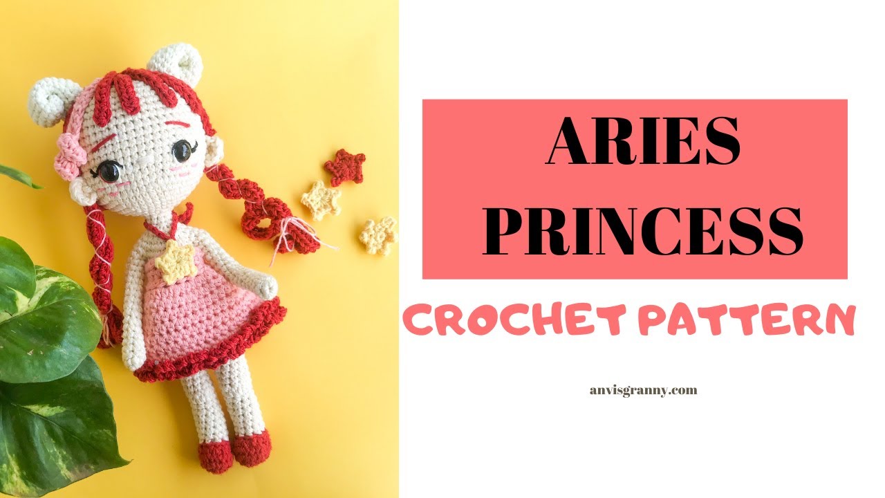 ARIES Zodiac princess amigurumi doll crochet pattern review - YouTube