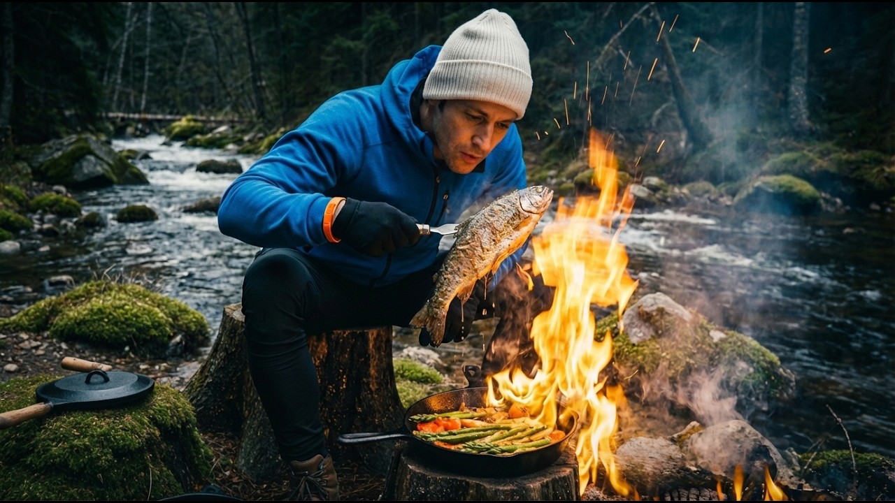 🐟🔥 Fresh Fish from River to Fire | The Most Satisfying Outdoor Cooking ...