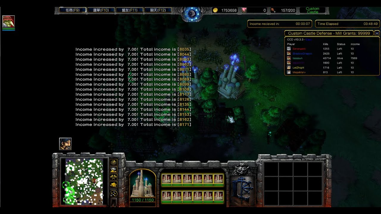Warcraft 3 - Custom Castle Defense 10.3.3 easy mode all base - YouTube