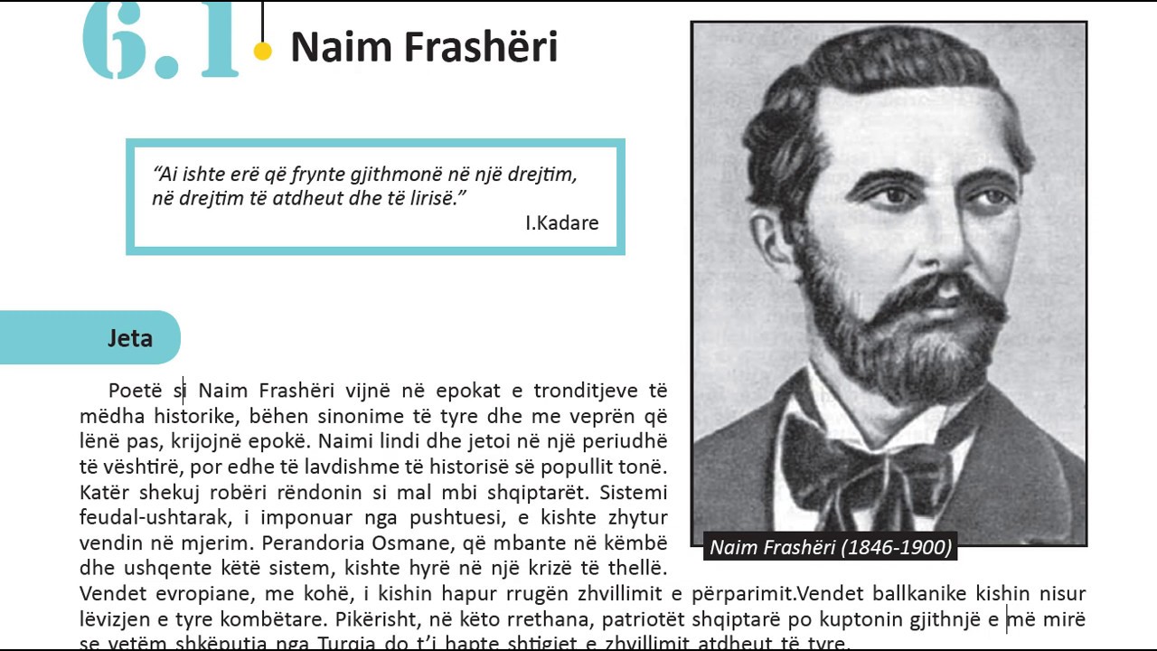 Letersia 11 Filara Mesimi 6 1 Naim Frashëri - YouTube