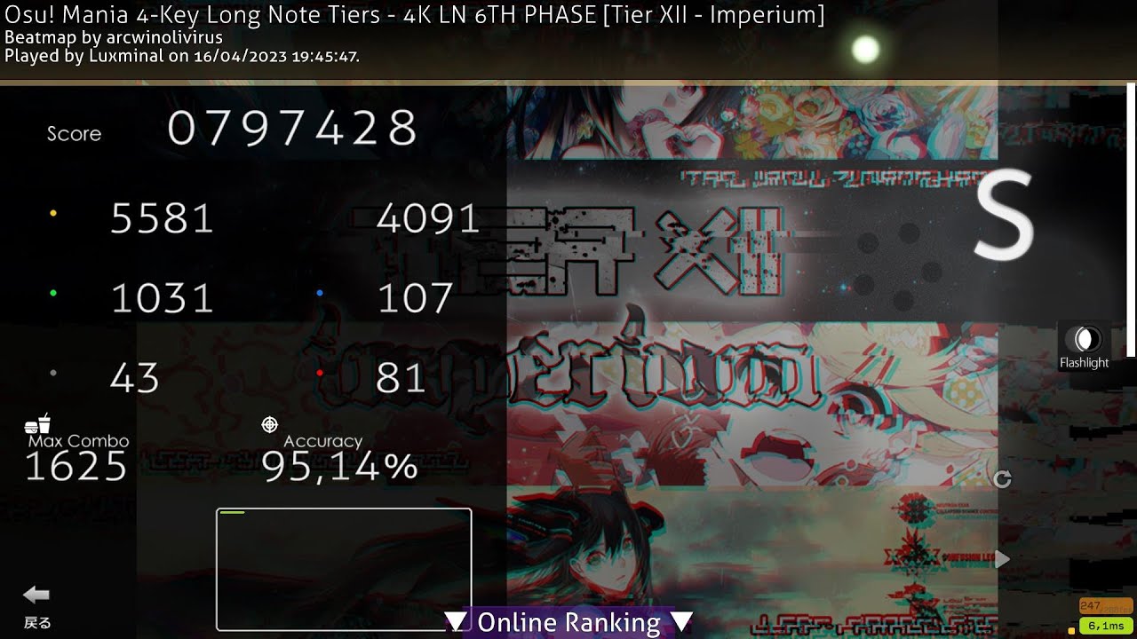 osu!mania 4-Key Long Note Tiers - 4K LN 6TH PHASE TIER XII+ FL - YouTube