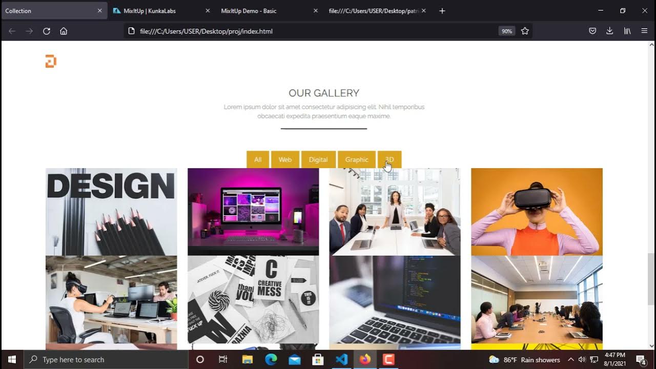 Responsive Mixitup Filtering Jquery Plugin | New A-Z(Included files) - YouTube