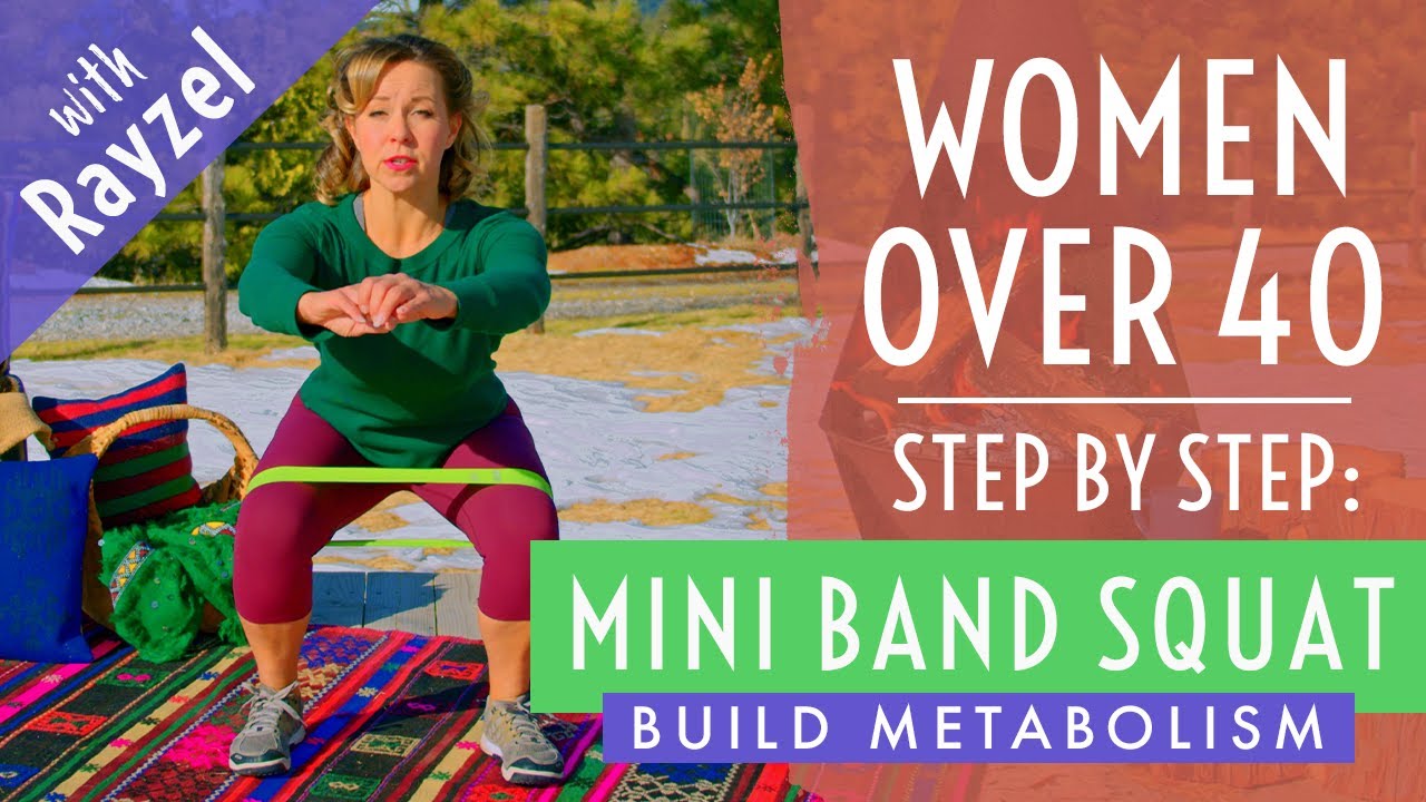 Glute Medius Stabilization Exercise - Mini-Band Squat | Women's Over 40 ...