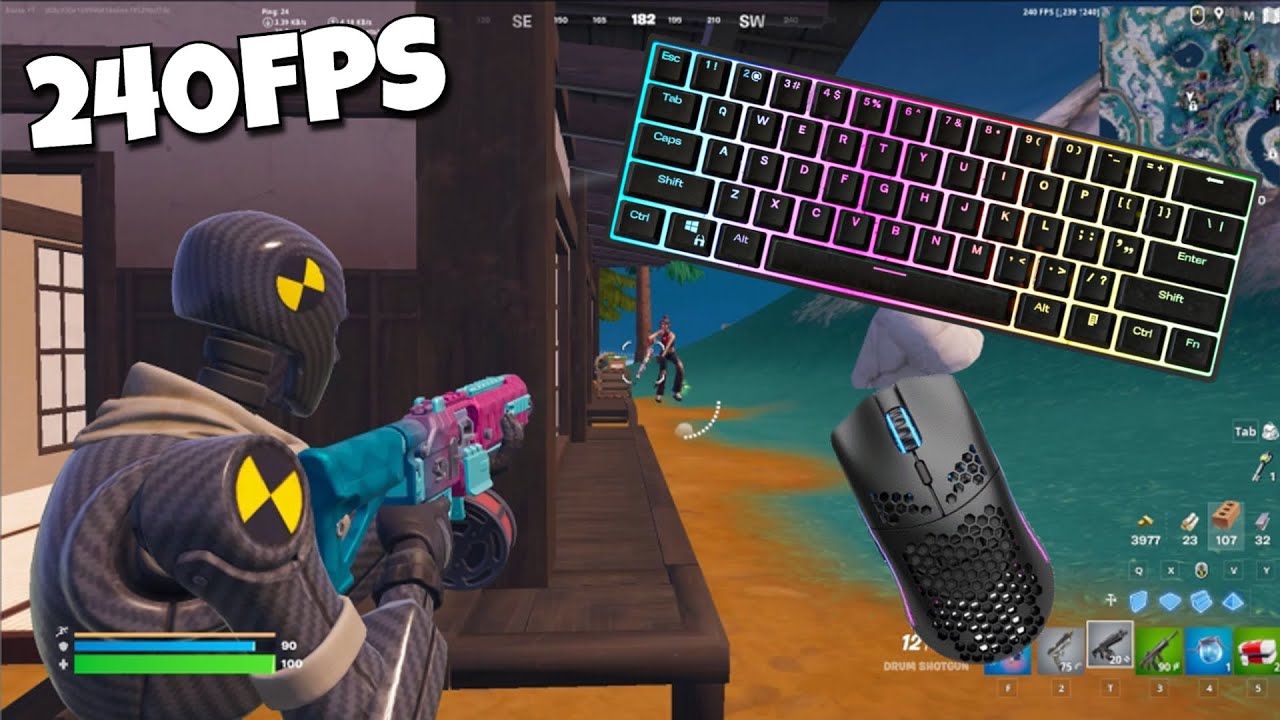 Kraken Pro 60% Mechanical Keyboard 😴 Fortnite Keyboard & Mouse Sounds ...