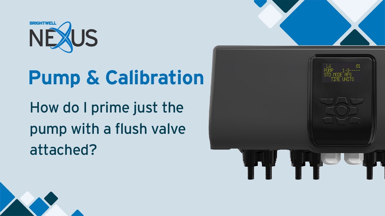 Nexus - How do I prime just the pump with a flush valve attached? - YouTube