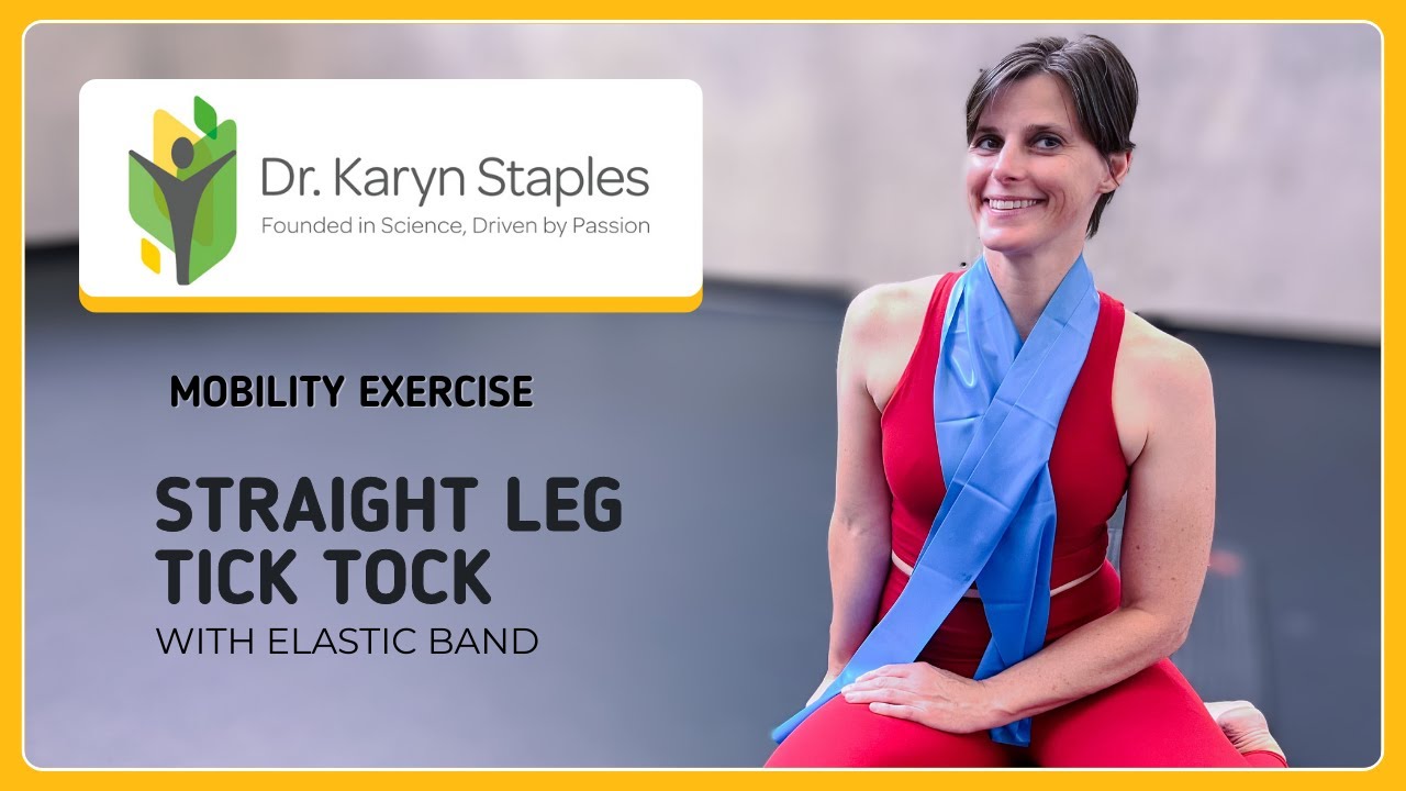 Straight Leg Tick Tock | Mobility Exercise with Elastic Band - YouTube