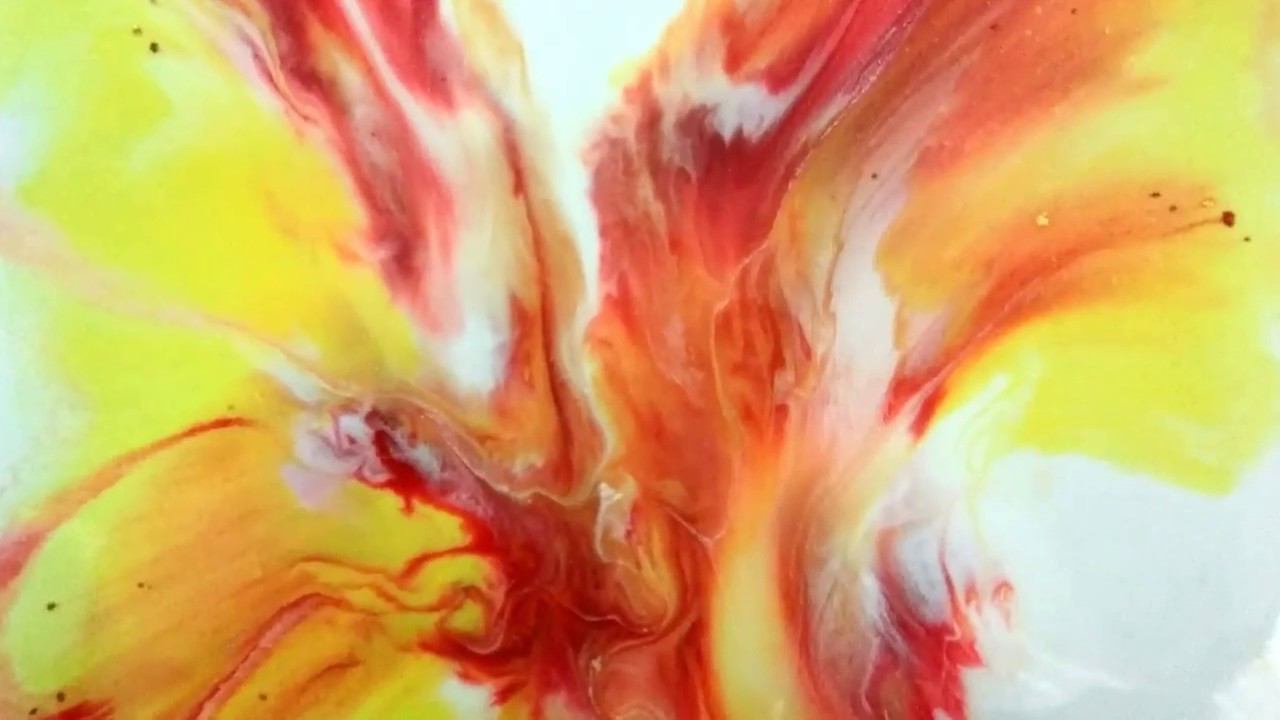 The Phoenix 🔥- Fire in the sky by Resin art with acrylic colors - YouTube
