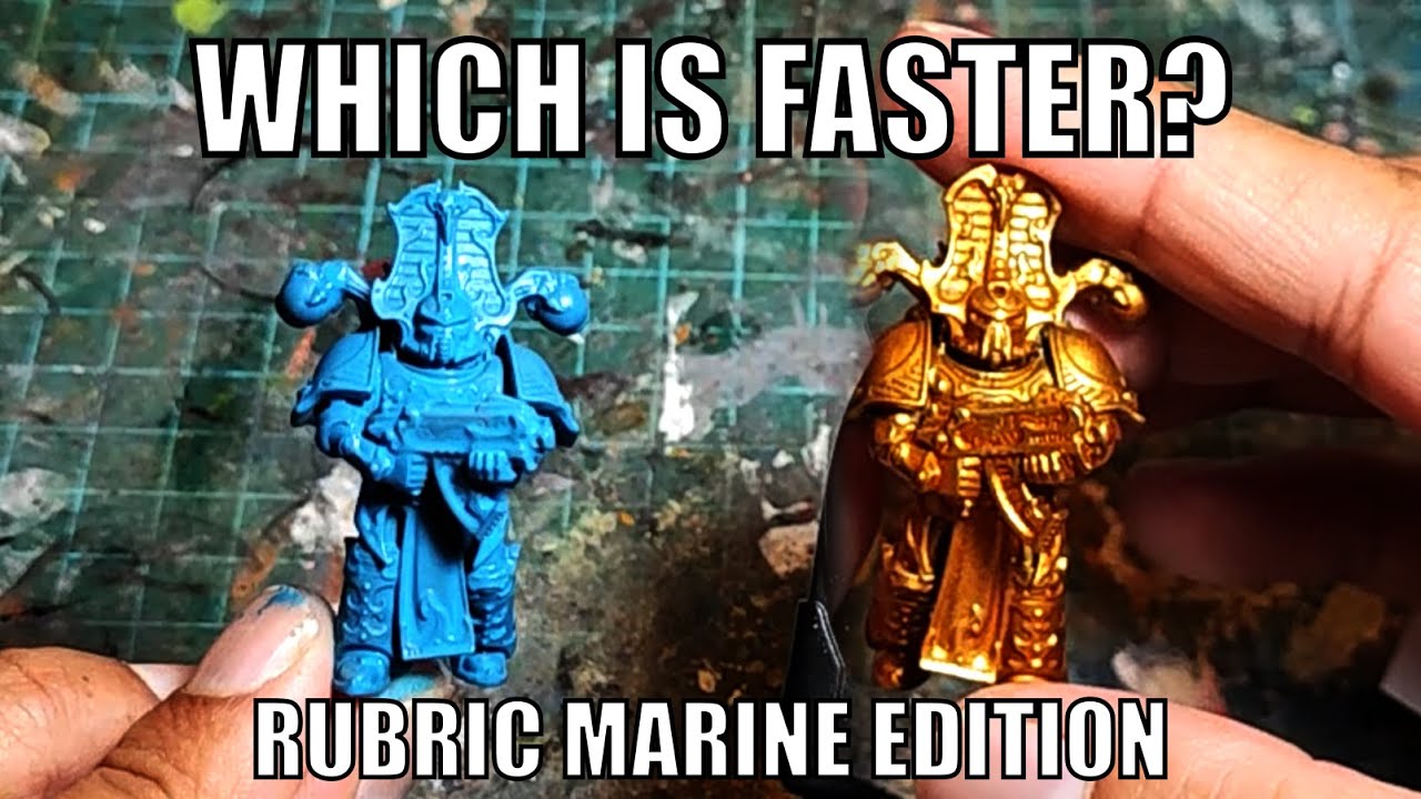 Should you Paint Blue or Gold First? Rubric Marines Speedpainting Test ...