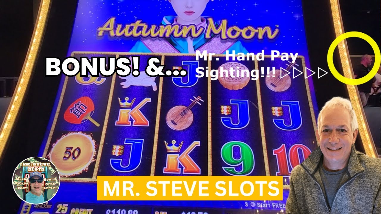 Autumn Moon BONUS!!! with a "Mr.Hand Pay" sighting at Foxwoods. - YouTube