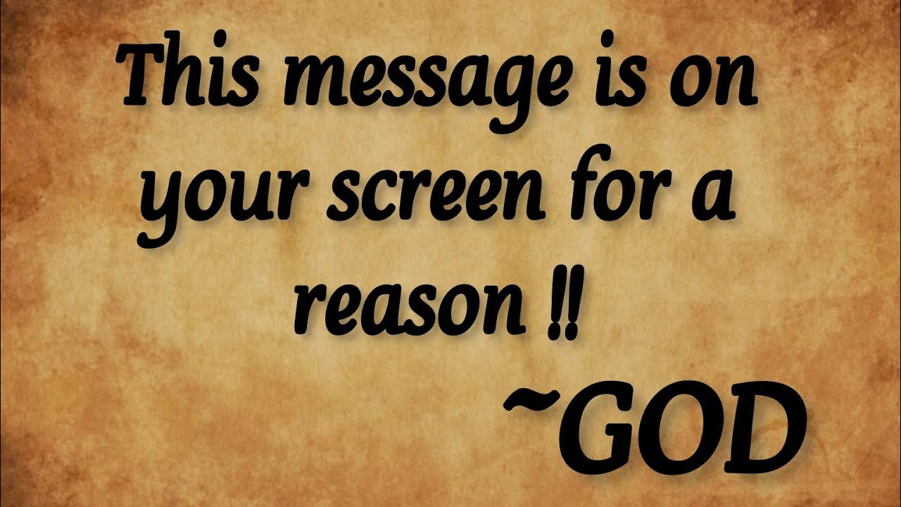 🎉 This message is on your screen for a reason 💯 God's message for you ...