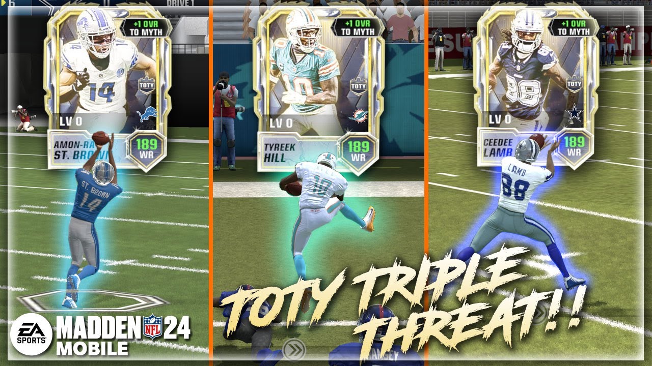 TRIPLE THREAT TOTY IS TOO OP TYREEK HILL, CEEDEE LAMB & ST BROWN ...