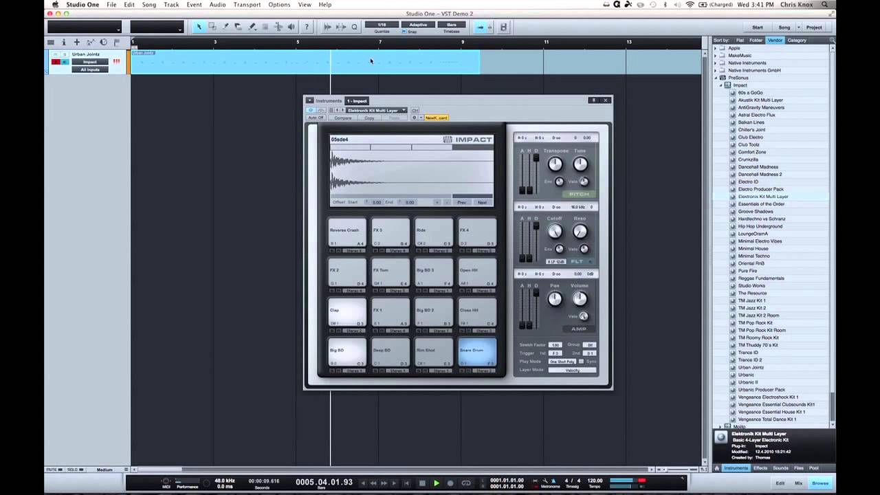 Chris Knox - Presonus Studio One Version 2 Virtual Instrument Demo ...
