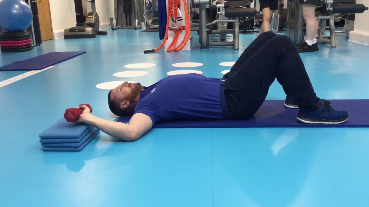 Supine External Shoulder Rotation - YouTube