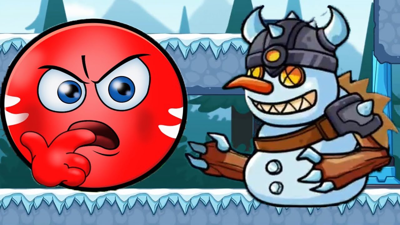 BALL V gra na telefon Gameplay Walkthrough red ball ICE AGE #4 - YouTube