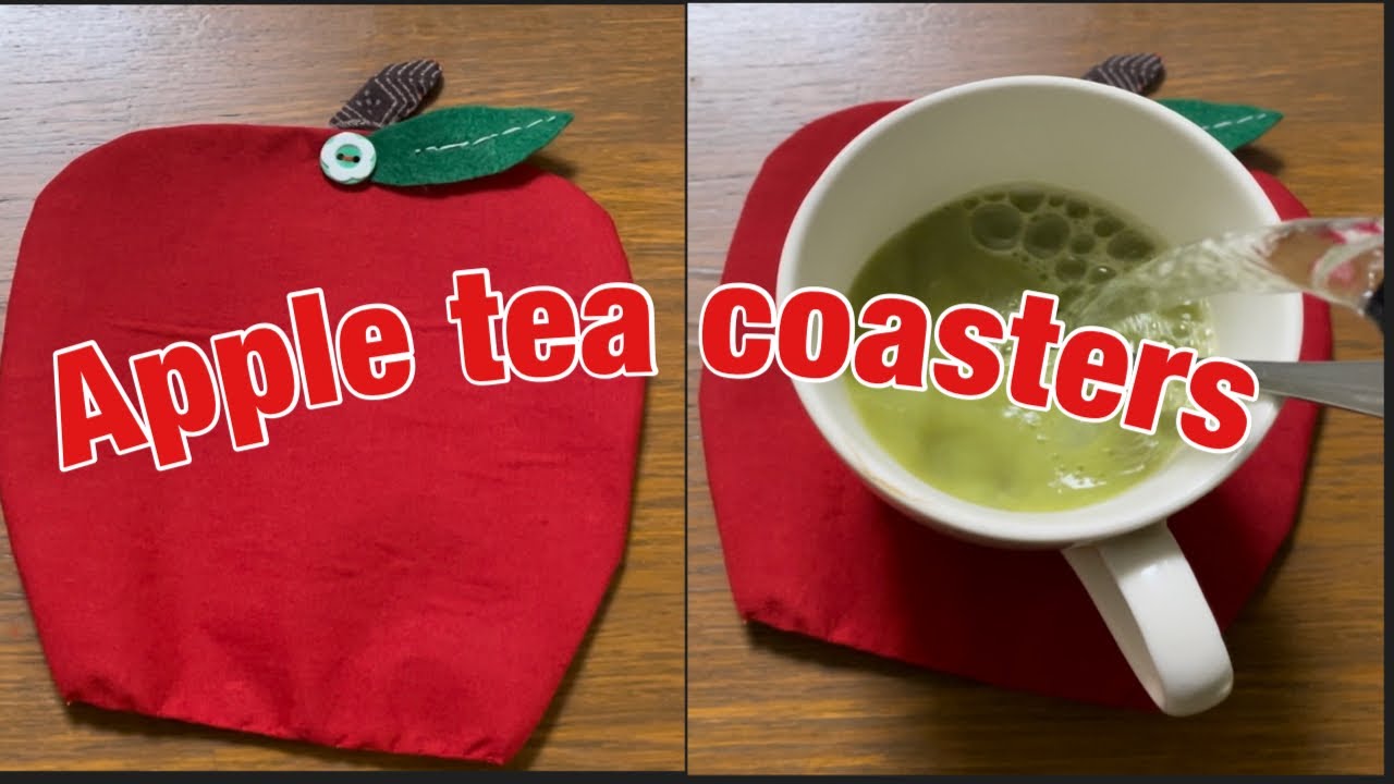 Apple Coasters: The Perfect Beginner Sewing Project - YouTube