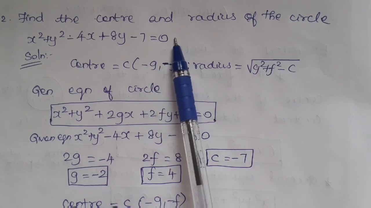 Equation of circle - Problems - YouTube