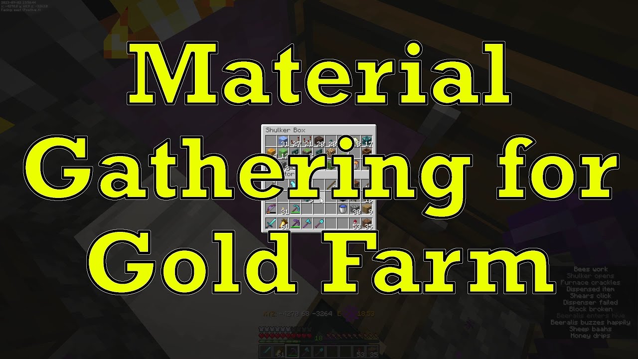 Material Gathering for Zombie Pigman Farm - Minecraft 1.20.1 ...