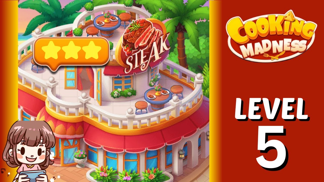 Cooking Madness Level 5 (5-1, 5-2 & 5-3) Gameplay Steak 🥩🔥 - YouTube