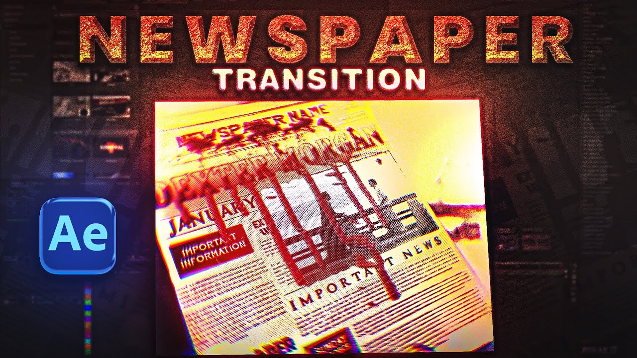 How to make Newspaper Transition Effect - After Effects - YouTube