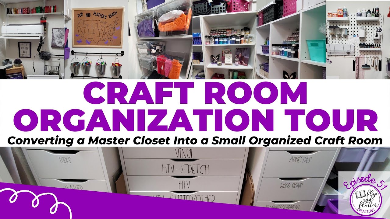 Craft Room Organization Tour: Converting a Master Closet Into a Small ...
