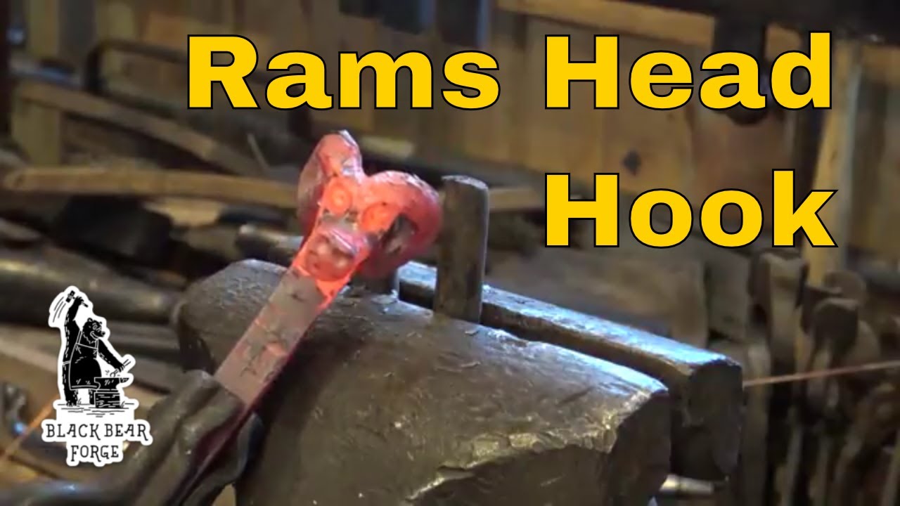 Rams head hook - Blacksmithing for beginners - YouTube