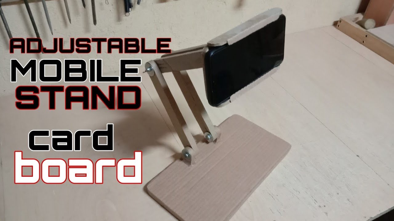 HOW TO MAKE ADJUSTABLE MOBILE STAND | D.I.Y. MOBILE STAND - YouTube