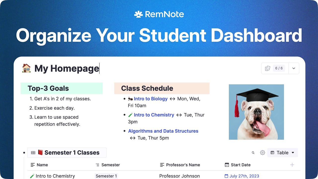 Organizing Your Study Dashboard in RemNote - YouTube