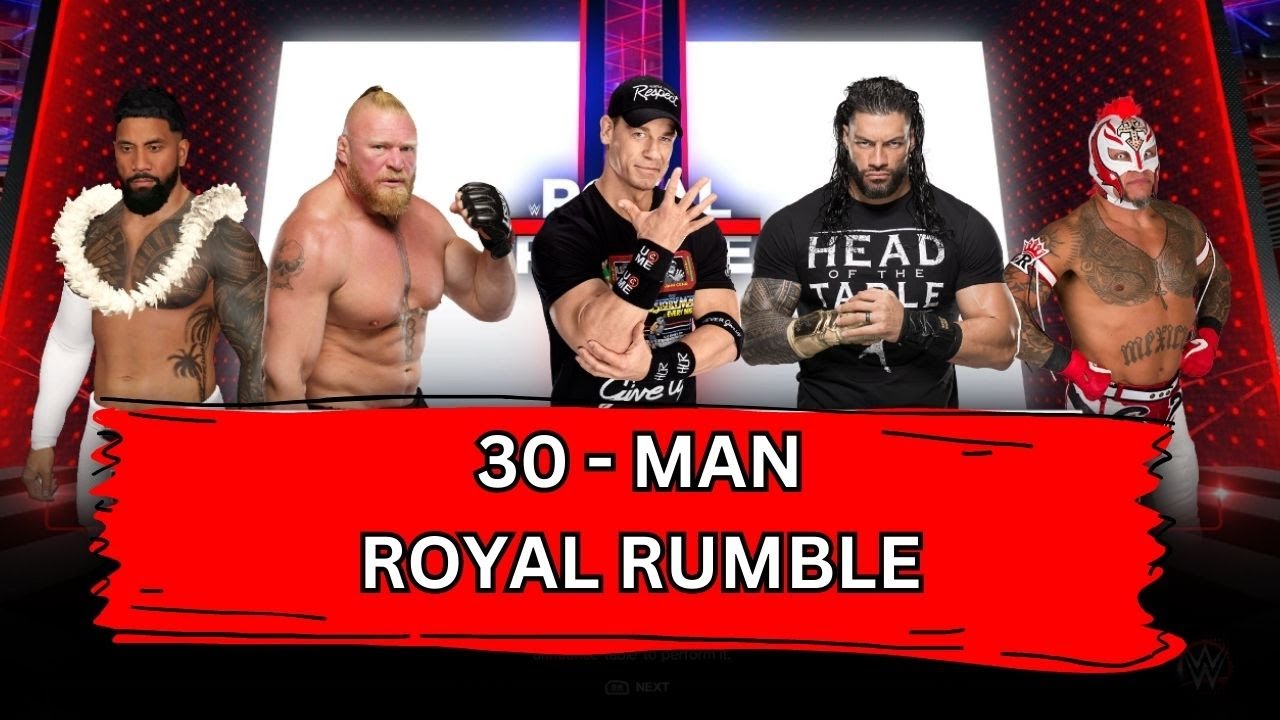 WWE 2K23 - 30 Man Royal Rumble Ft. Roman Reigns ,John Cena - YouTube