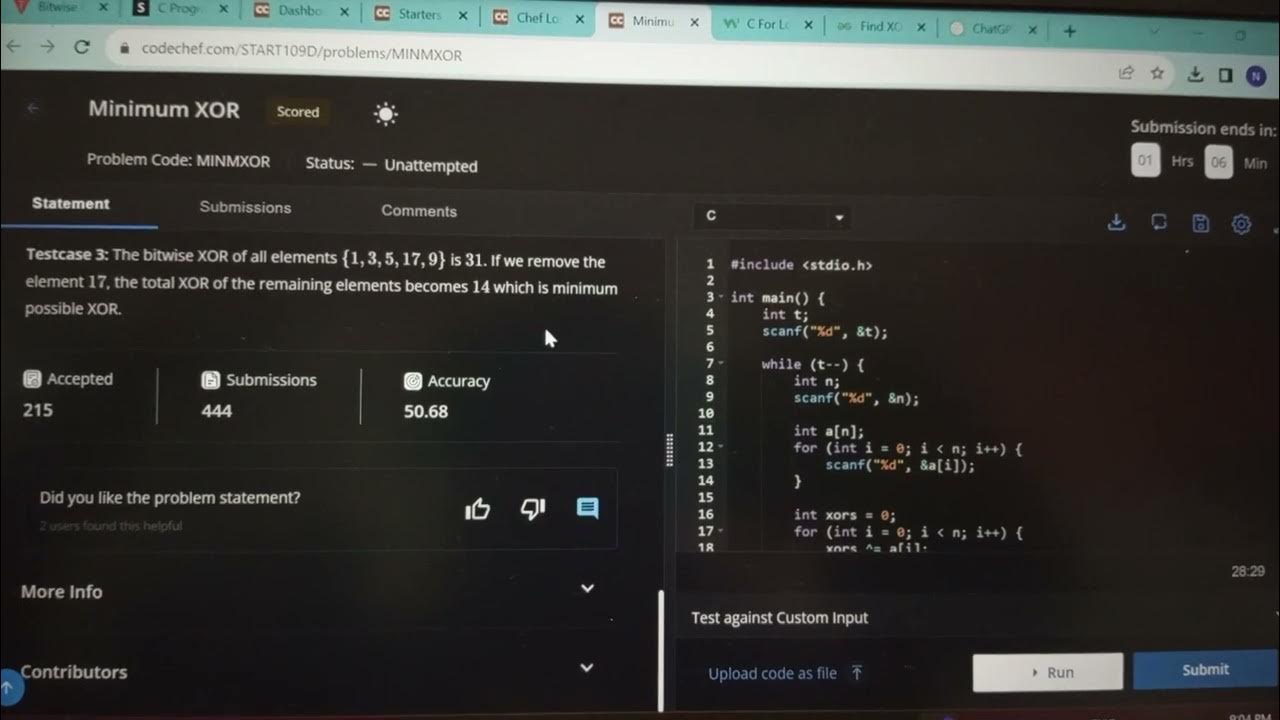 #codechef #Minimum XOR#shortvideo - YouTube