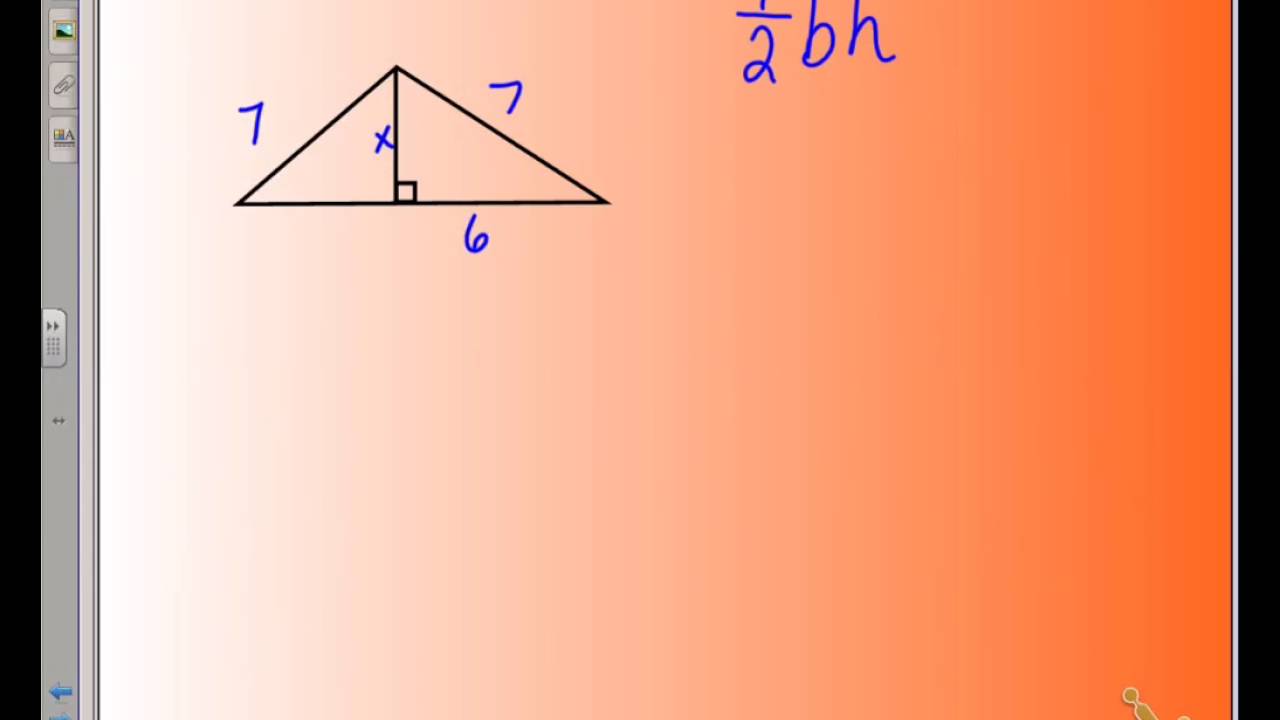 Area Of A Triangle In Simplest Radical Form YouTube