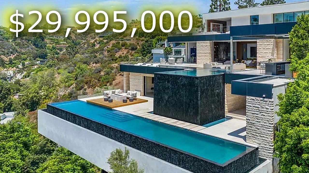 Inside a $29,995,000 MANSION with AMAZING Water Features in Los Angeles ...