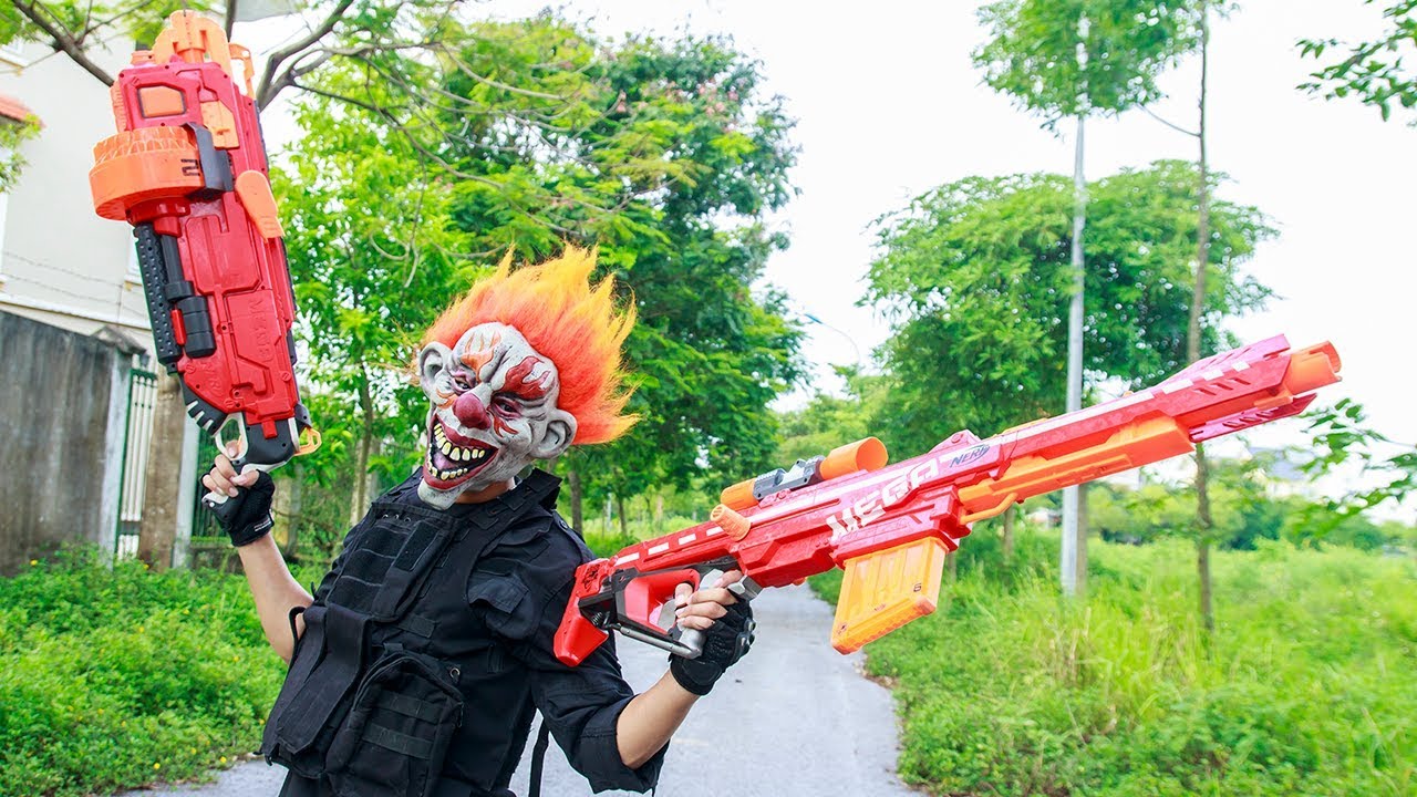 NERF WAR : Special Task SWAT Warriors Nerf Guns Fight Criminal Group ...