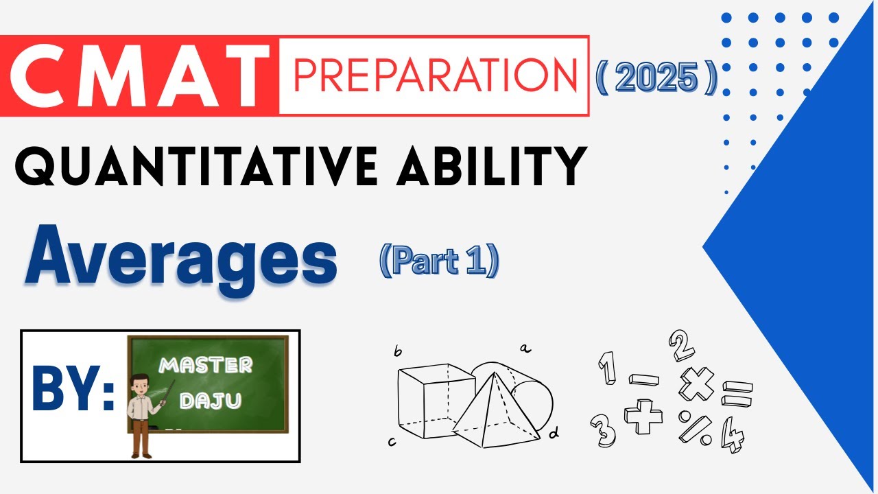 CMAT Quantitative Ability- Averages Part-1|| Concept + Practice ...