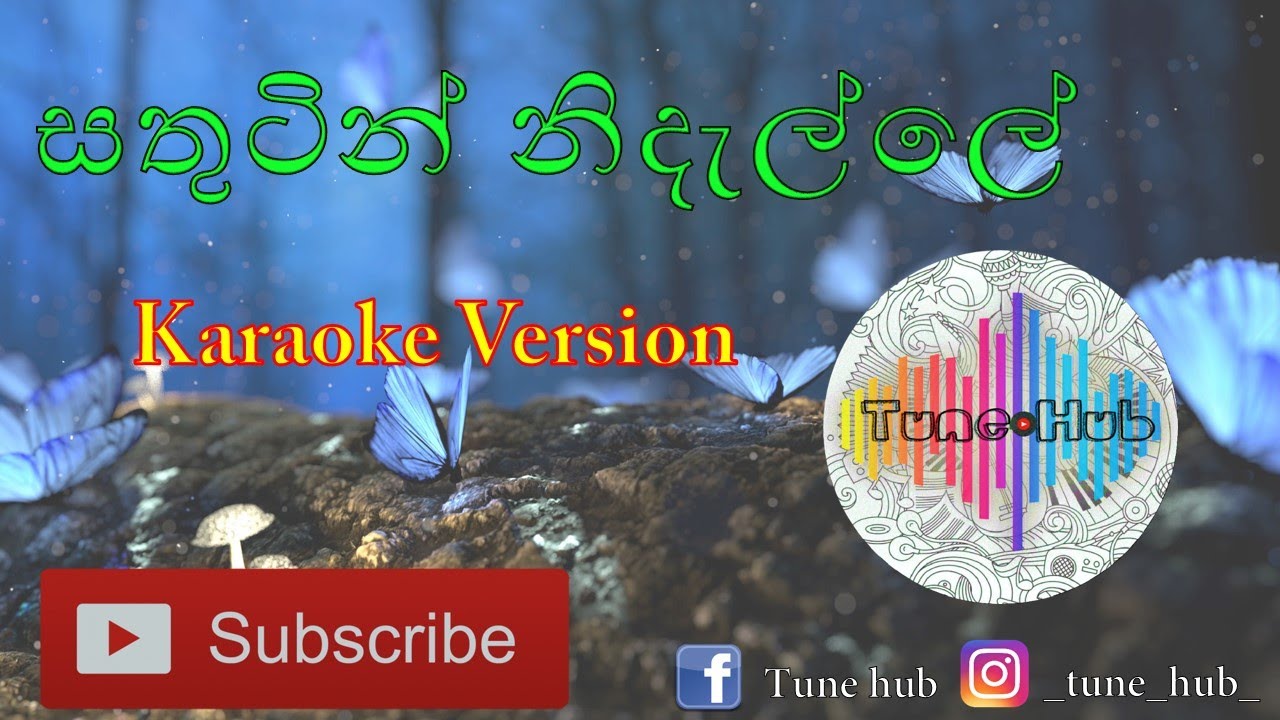 Sathutin nidalle (සතුටින් නිදැල්ලේ) - Karaoke version - YouTube