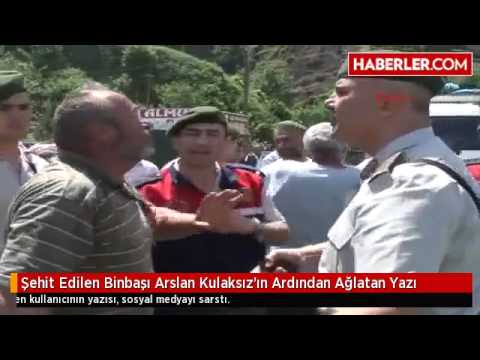 Şehit Edilen Binbaşı Arslan Kulaksız'ın Ardından Ağlatan Yazı