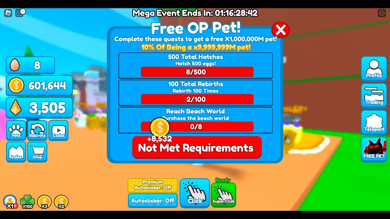 #1 New Code! + How To Get Free Op Pet [X9,999M Pet]? in Roblox : [🎉FREE ...