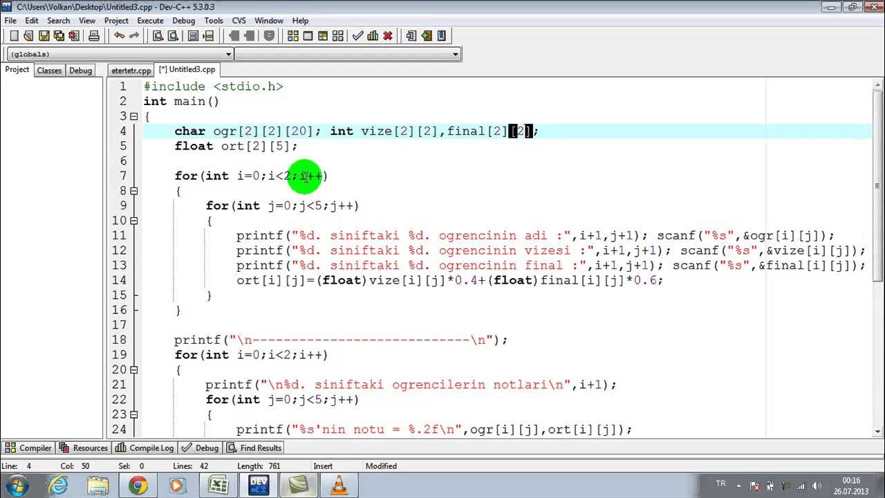 C Programlama | Ders 19 | Diziler-Arrays (Karakter Dizileri-String ...