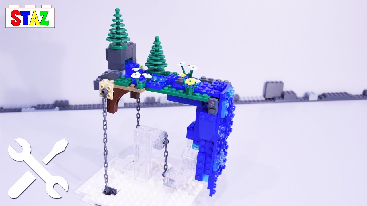 Flying waterfall - LEGO tensegrity sculpture : STAZ - YouTube