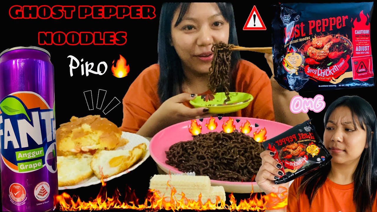 EATING 🔥GHOST PEPPER 🌶️NOODLES FOR THE FIRST TIME🥵 - YouTube