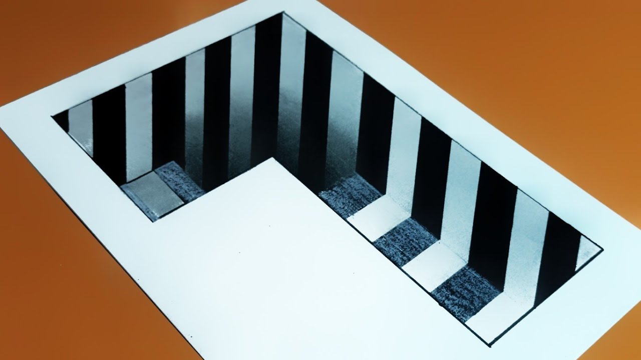 Wow !! Beautiful And Easy Drawing Techniques / 3D Hole Drawing ...
