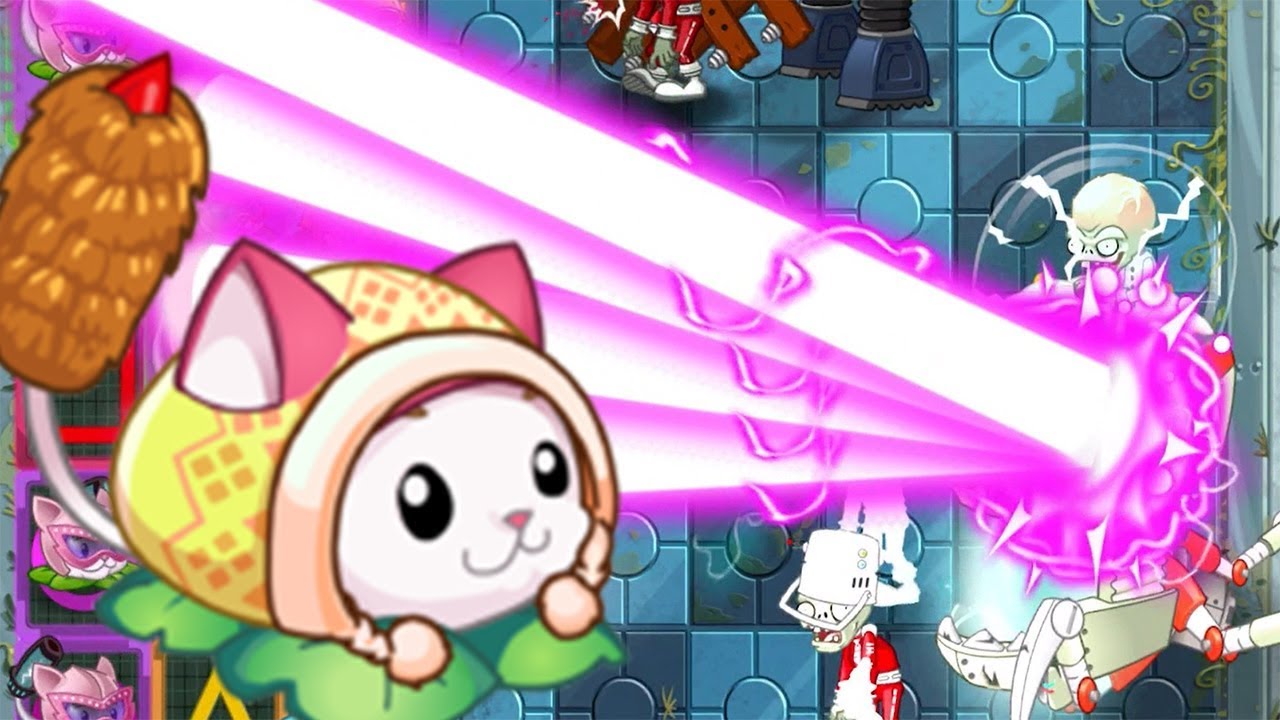 Laser Cattail vs Kung Fu Zomboss China Version - Plants vs Zombies 2 ...