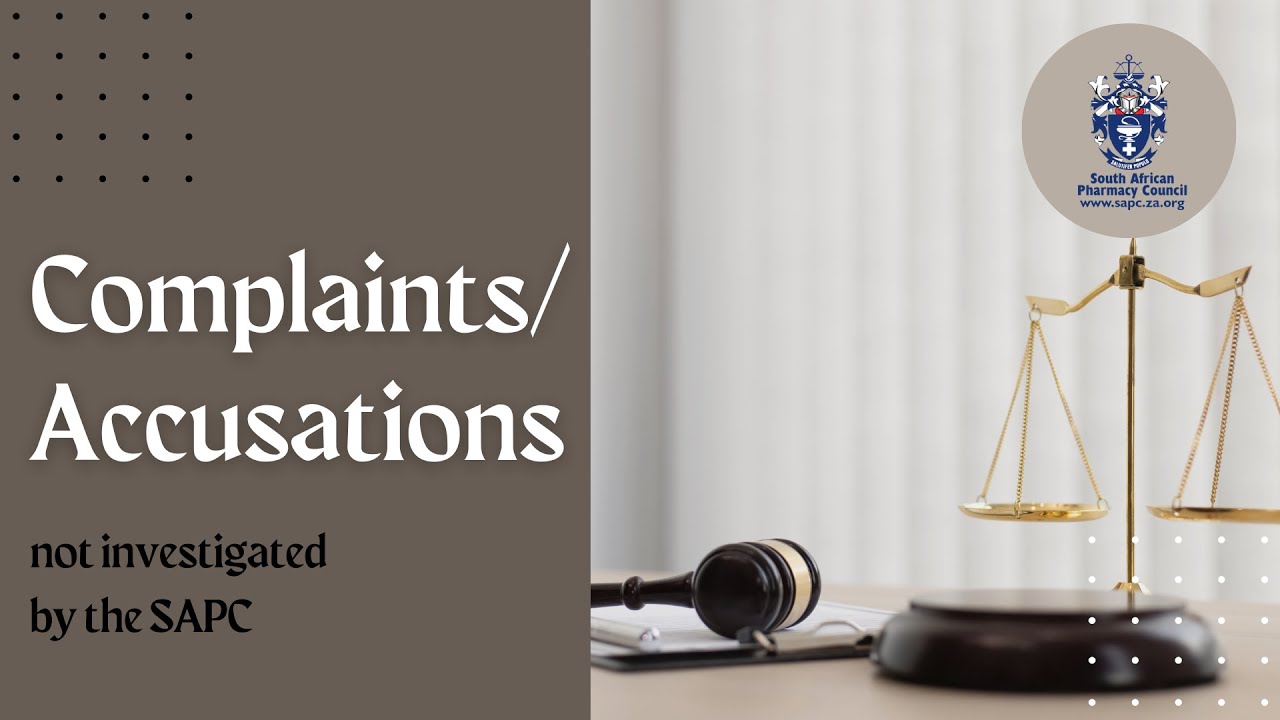 EPISODE 4 | SAPC Complaints Process | Complaints not investigated - YouTube