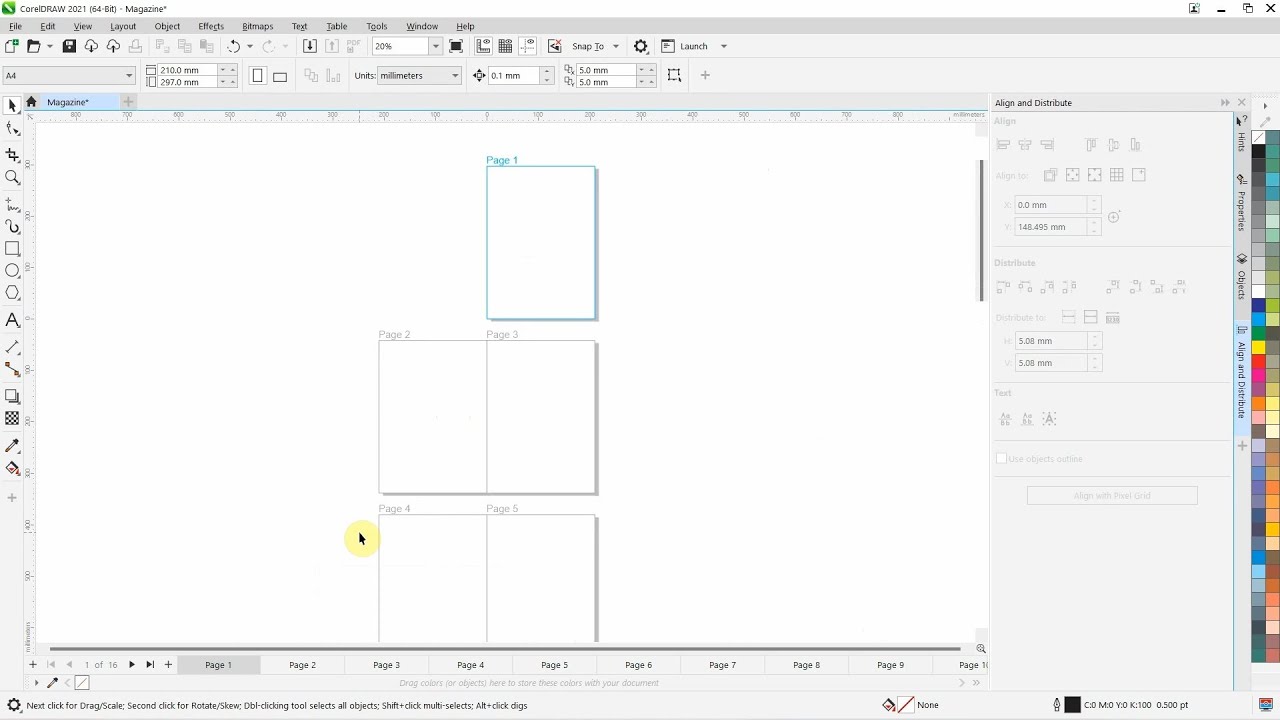 How to Set up Facing Pages in CorelDRAW (Magazine Layout) - YouTube