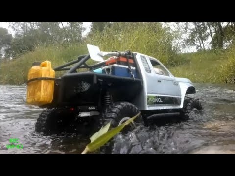 4X4 RC TRUCK -SPECTACULAR TRAIL- AXIAL SCX10 HONCHO - CROSSING RAPIDS ...