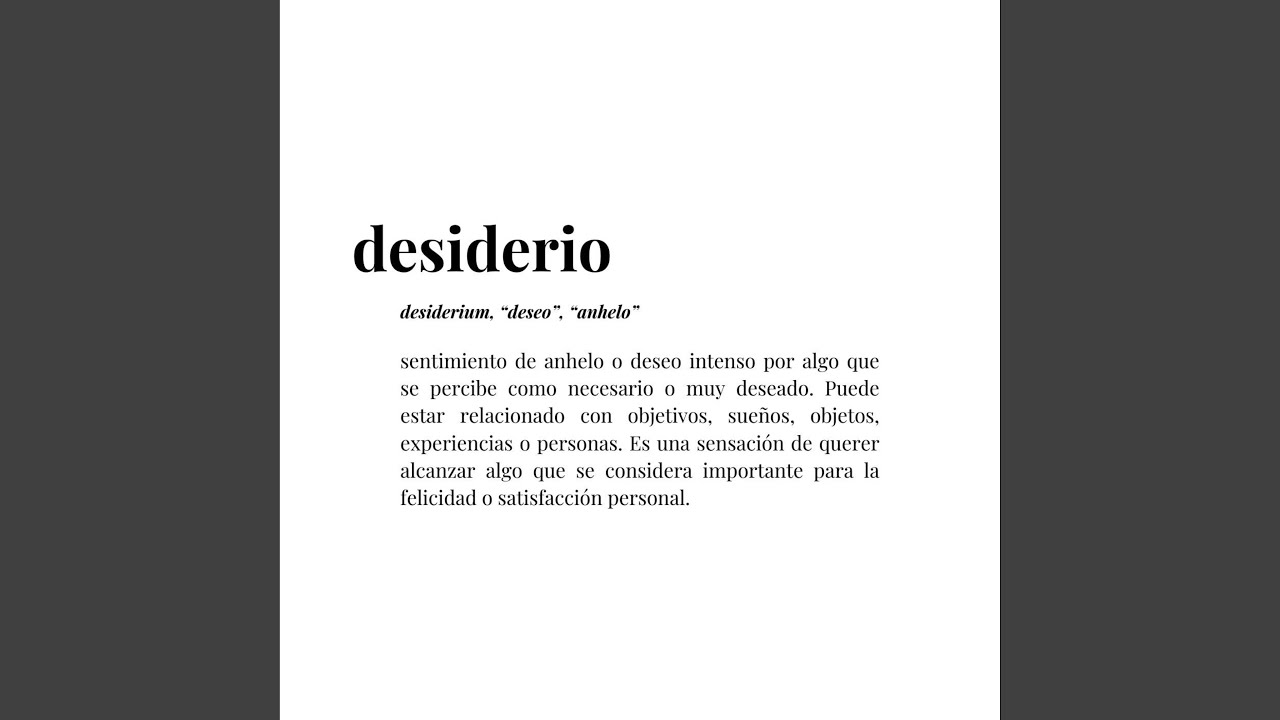 desiderio - YouTube