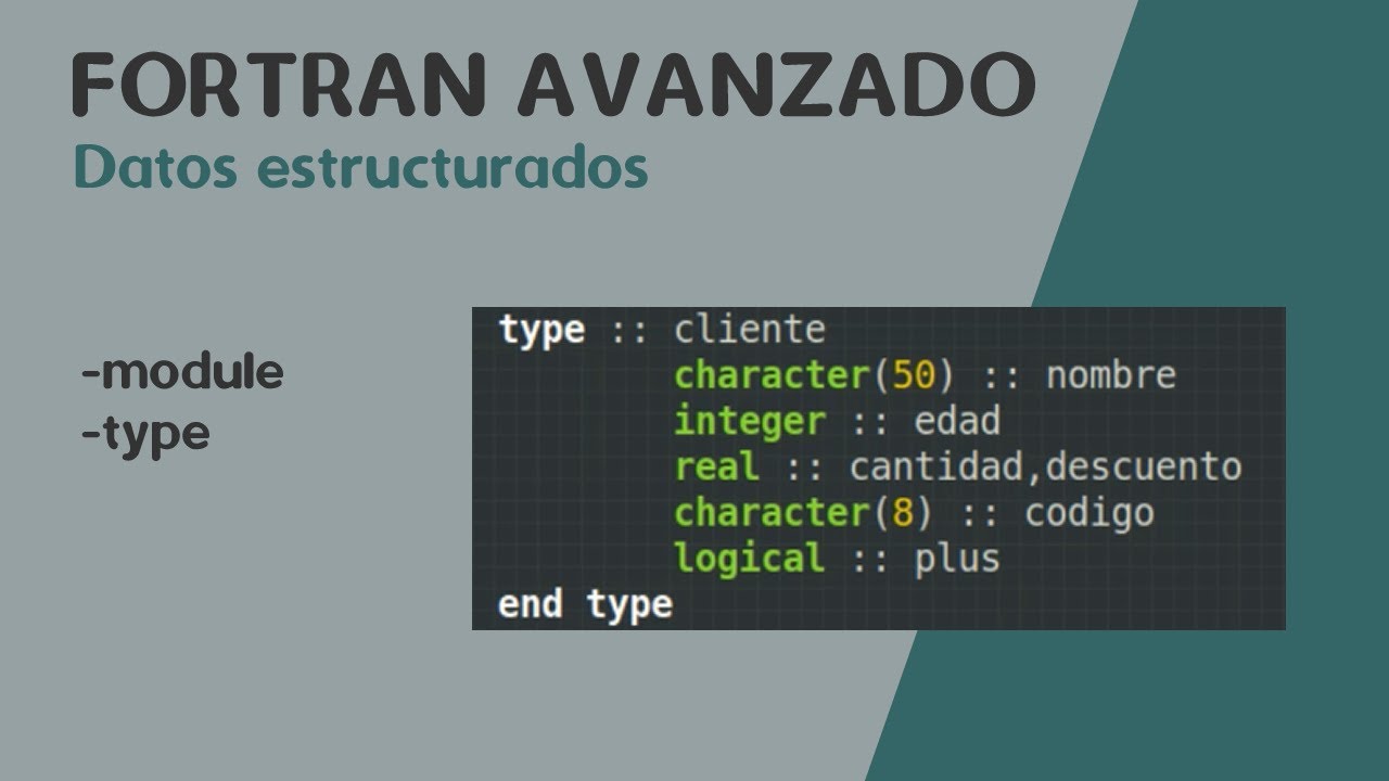 Fortran Avanzado Datos Estructurados Youtube