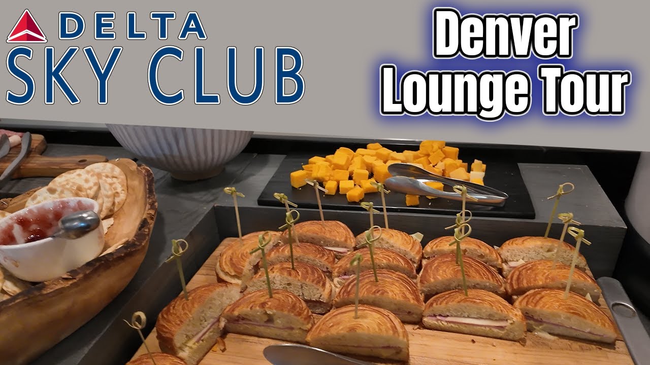 Denver Delta Skyclub Lounge - Full Lounge and Buffet Tour - YouTube