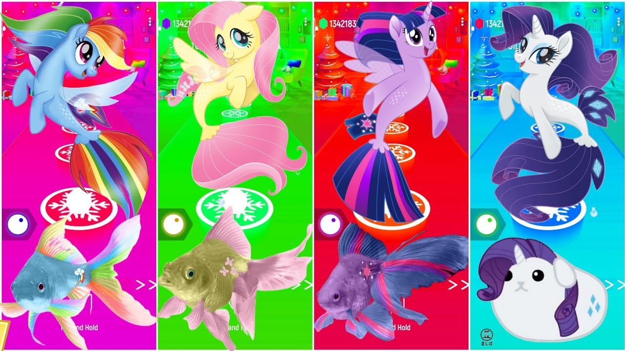 Mlp Fish 🆚 Rainbow dash 🆚 Fluttershy 🆚Twilight sparkle 🆚 Rarity Song ...