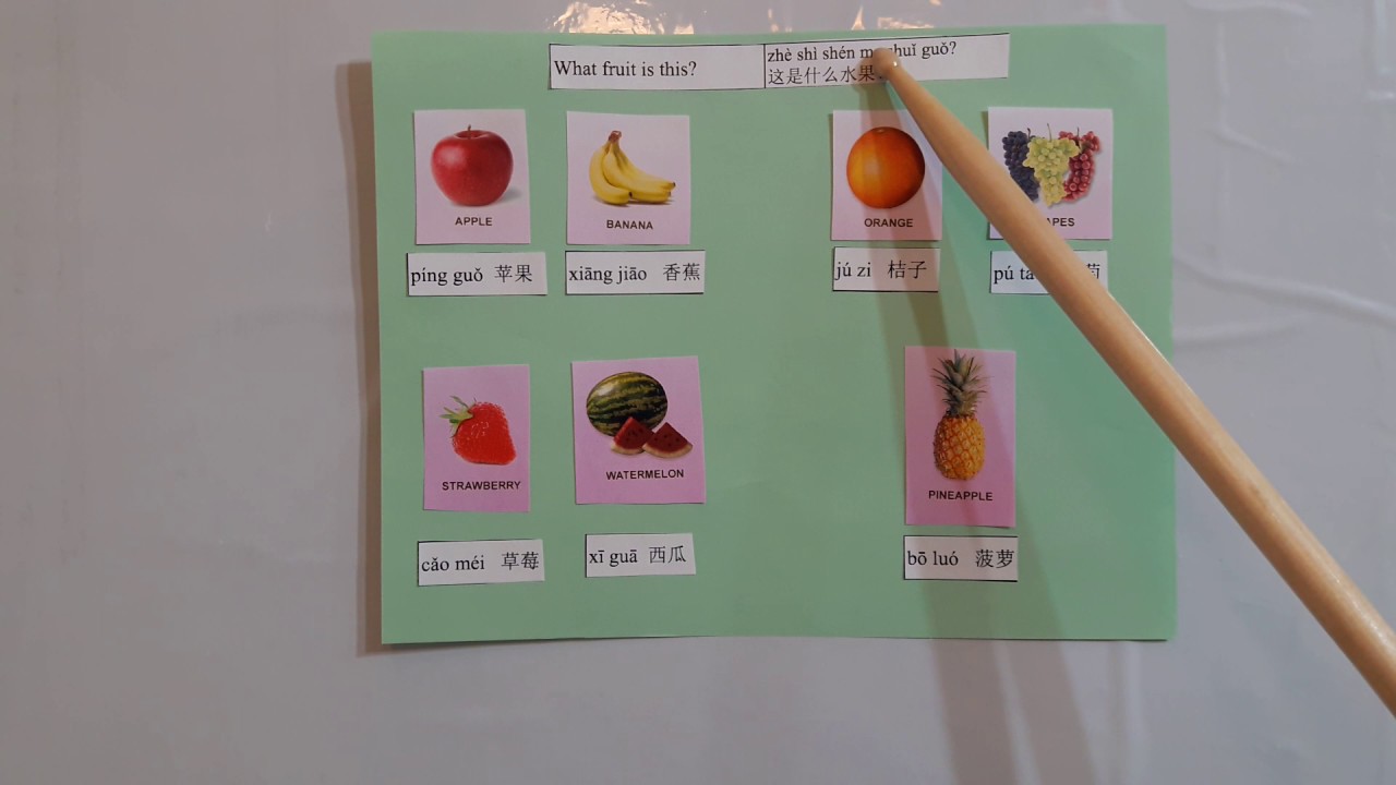 Fruit song in Mandarin Chinese - YouTube