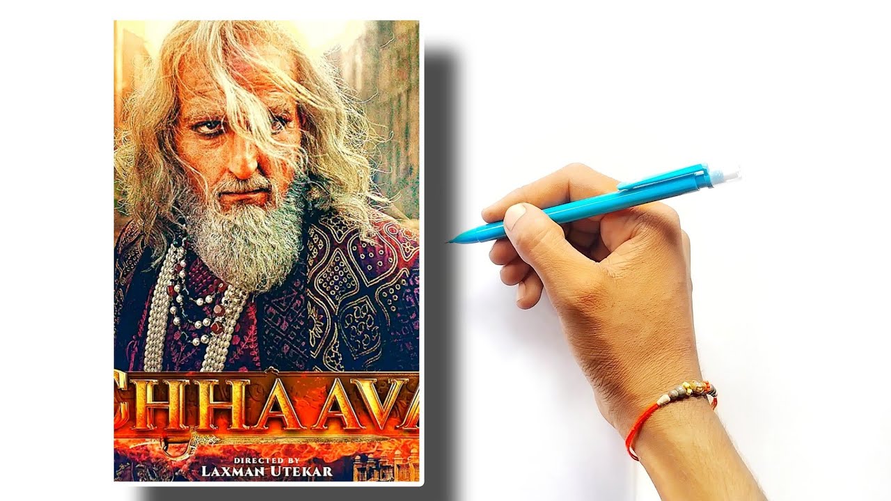 Chhaava movie drawing Akshaye Khanna, Shading Tutorial - YouTube